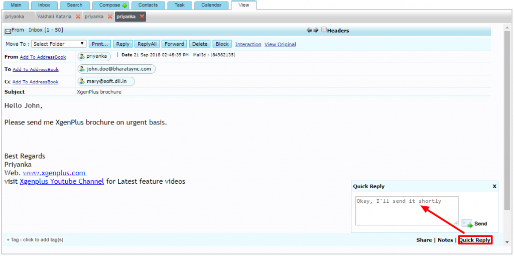 Quick Reply – XGenPlus | Advanced Mail Server & Webmail Client for ...